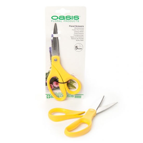 Serrated Oasis Florist Scissors Yellow (22.5cm – 9″) – Santospirito ...